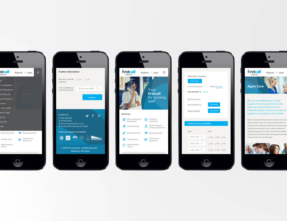 First Call Health : Web Design Service Melbourne | JTB Studios